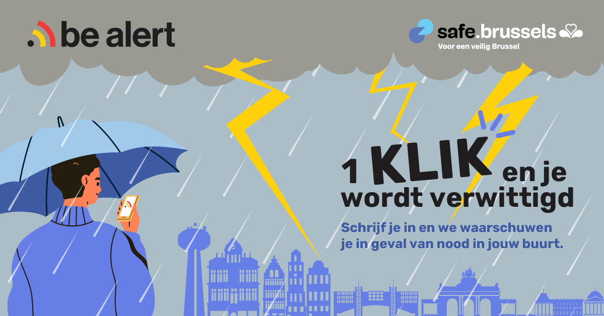Safe.brussels steunt BE-Alert! | safe.brussels